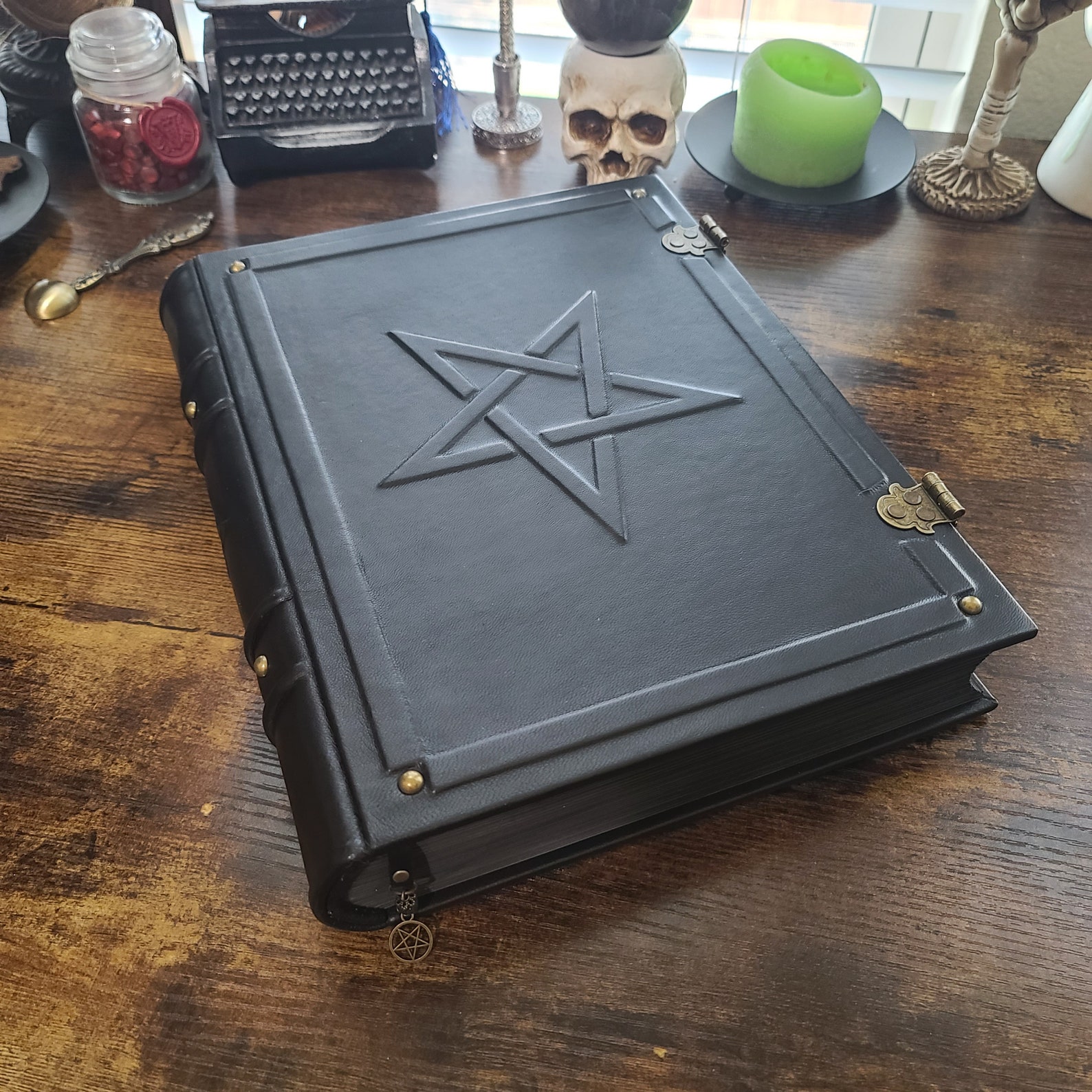Classic Big Spell Book Grimoire Book of Shadows Pentagram - Etsy