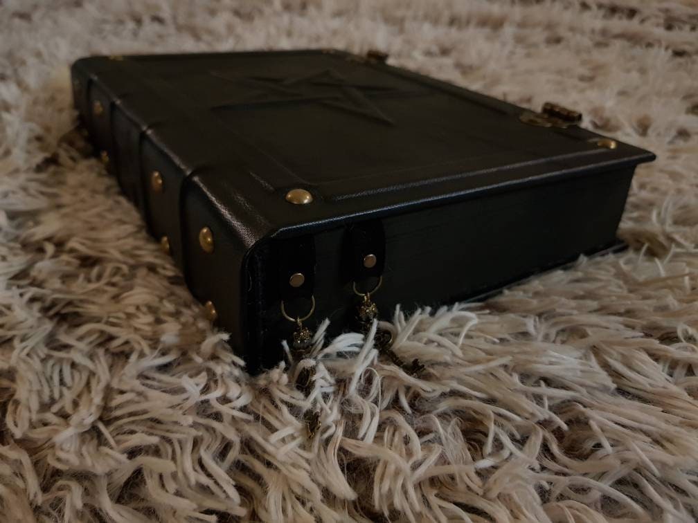 Classic big spell book grimoire book of shadows pentagram | Etsy