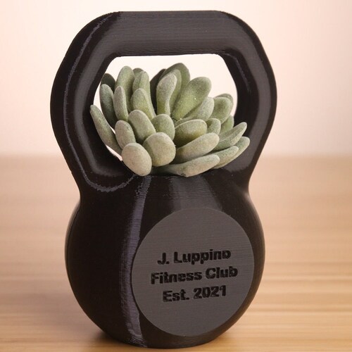 Personalized Engraved Kettlebell Model 3D Printed Fitness - Etsy