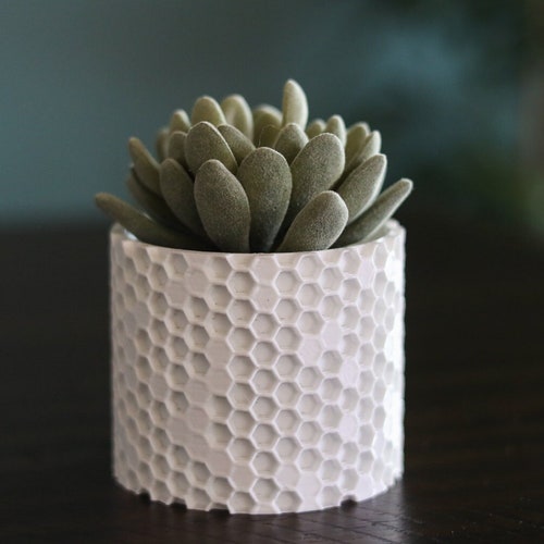 Ceramic Bee Honeycomb Planter Pottery Amber Crystal Honey Bee - Etsy