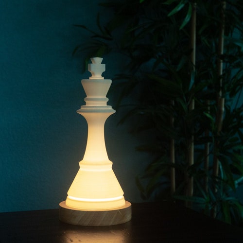 Chess King Lamp Unique Home Decor and Abstract Lighting - Etsy