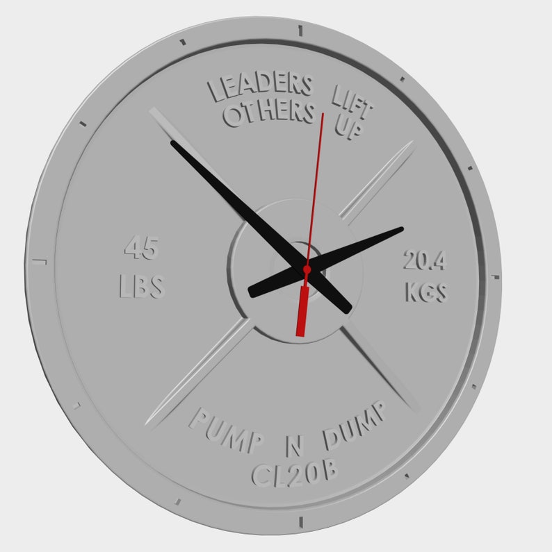 Weight Plate Custom Text Clock Customizable 3D printed gift | Etsy