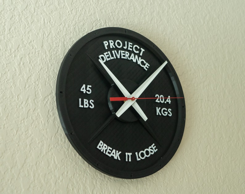 Weight Plate Custom Text Clock Customizable 3D printed gift | Etsy