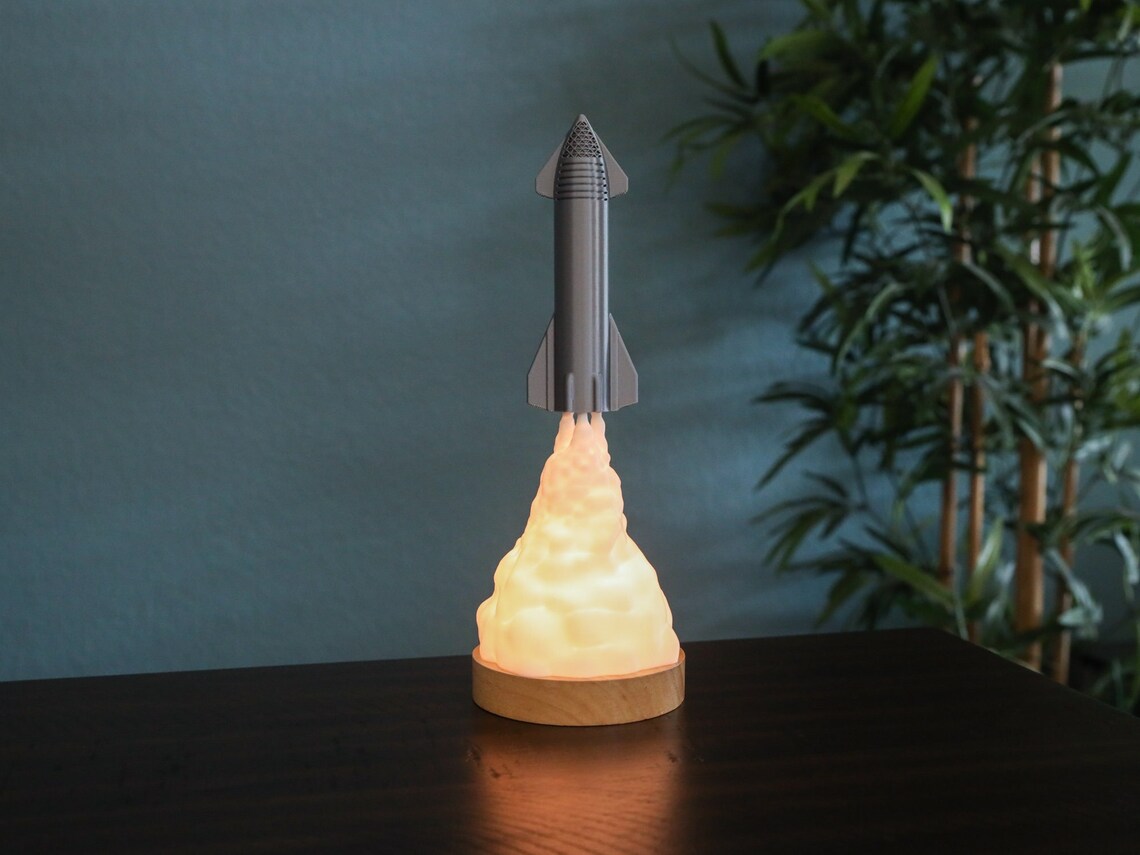 Starship Futuristic Launch Lamp | Etsy