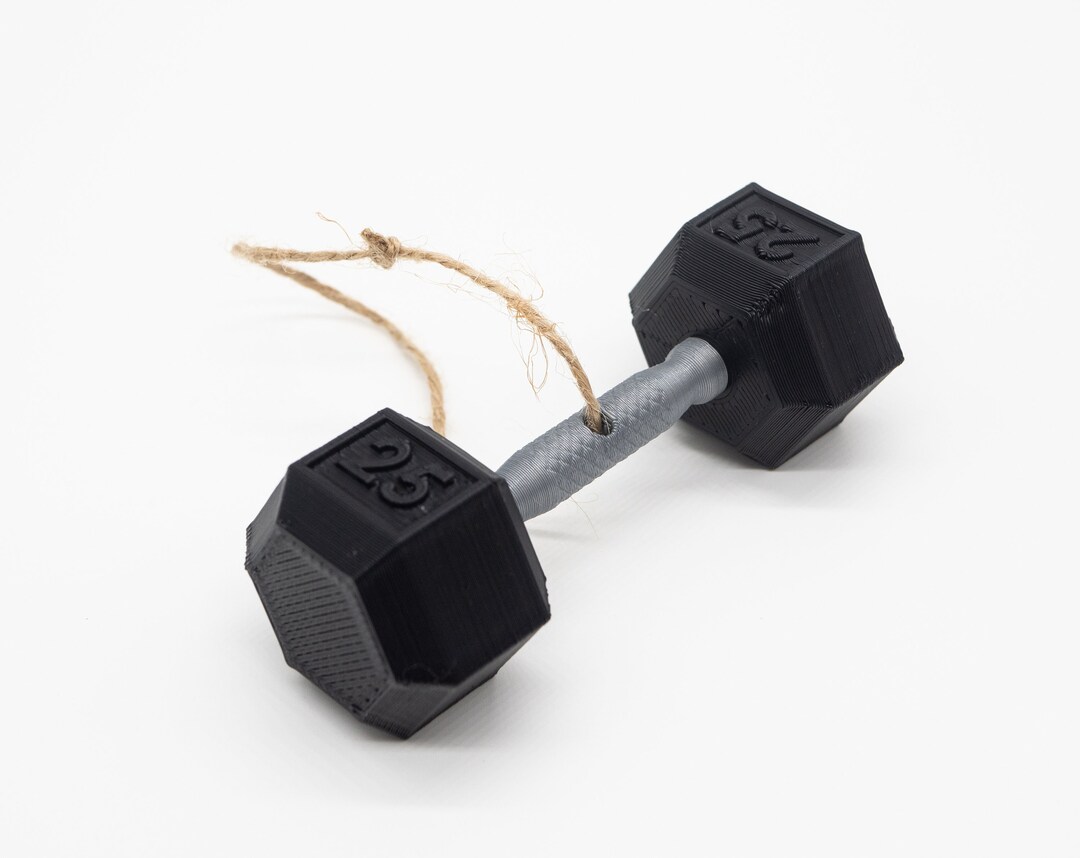 Dumbbell Ornament | 3D Printed Ornament for Weightlifting, Powerlifting ...