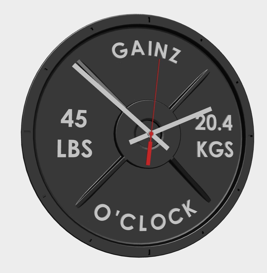 Weight Plate Custom Text Clock Customizable 3D Printed Gift - Etsy