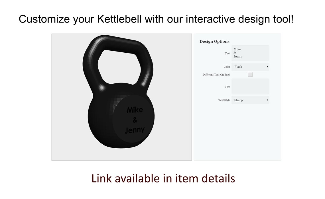 Personalized Engraved Kettlebell Model 3D Printed Fitness - Etsy