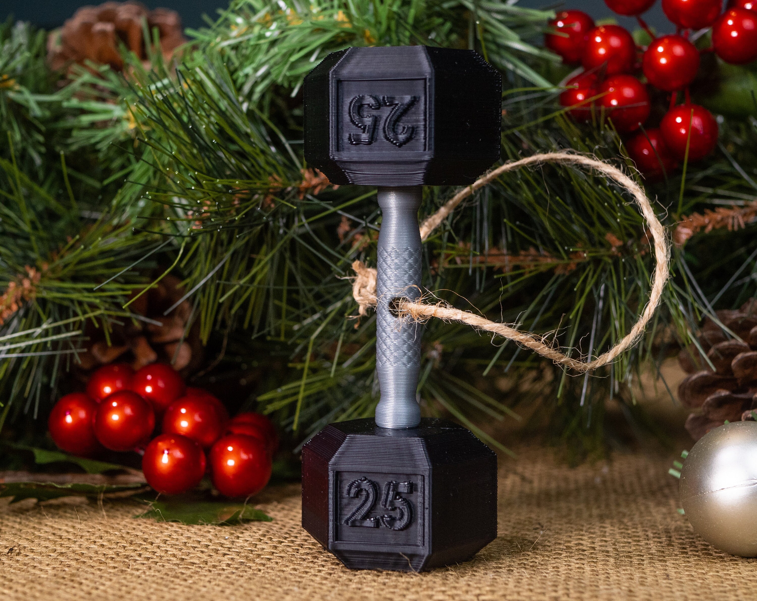 Dumbbell Ornament | 3D Printed Ornament for Weightlifting, Powerlifting ...