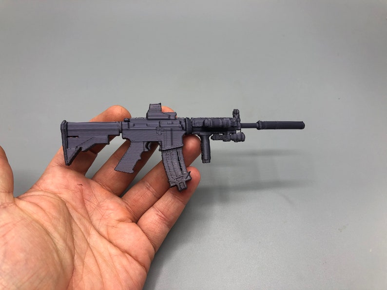 3D Printed Mini M4 Rifle 3d printed miniature M4 carbine | Etsy