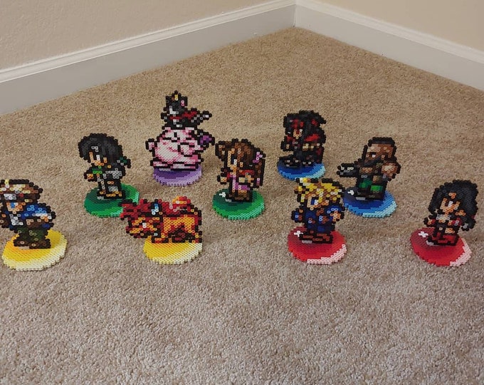 Final Fantasy Magnets | Perler Bead | NES | Pixel Art | Retro Game ...