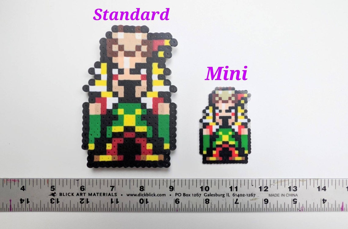 Final Fantasy VI FF6 Character Perler Sprite Stands, Pins, Magnets ...
