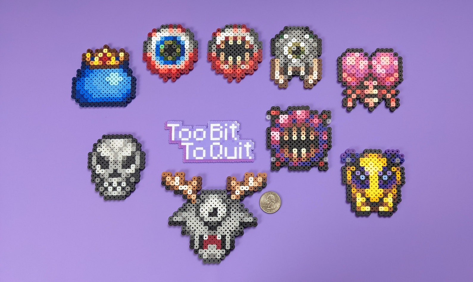 Terraria Bosses All Current Perler Bead Map Sprites Pixel Art Wall ...