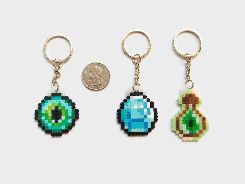 Minecraft Mobs and Items Keychains Magnets Pins Pixel Art | Etsy