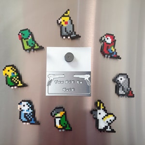 Cute 8-bit Pixel Birds Perler Bead Art Keychains Magnets Pins - Etsy