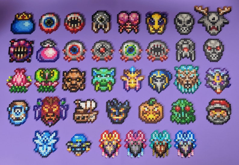 Terraria Bosses All Current Perler Bead Map Sprites Pixel Art - Etsy