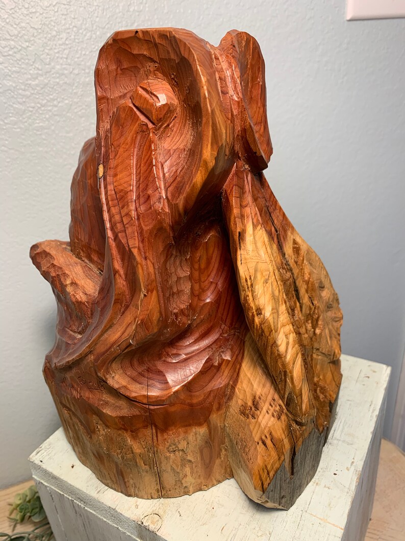 11 1/2" Hand Carved Cedar Native American Sculpture - Etsy