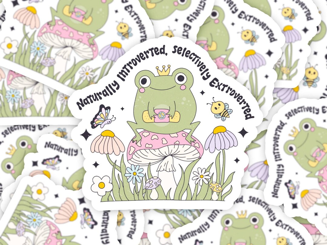 Frog Introvert Sticker Mental Health Self Care Chemical Imbalance ...