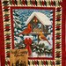 Hand Crafted, Cardinal Breakfast Quilt, Red and Gold, Panel Quilt ...