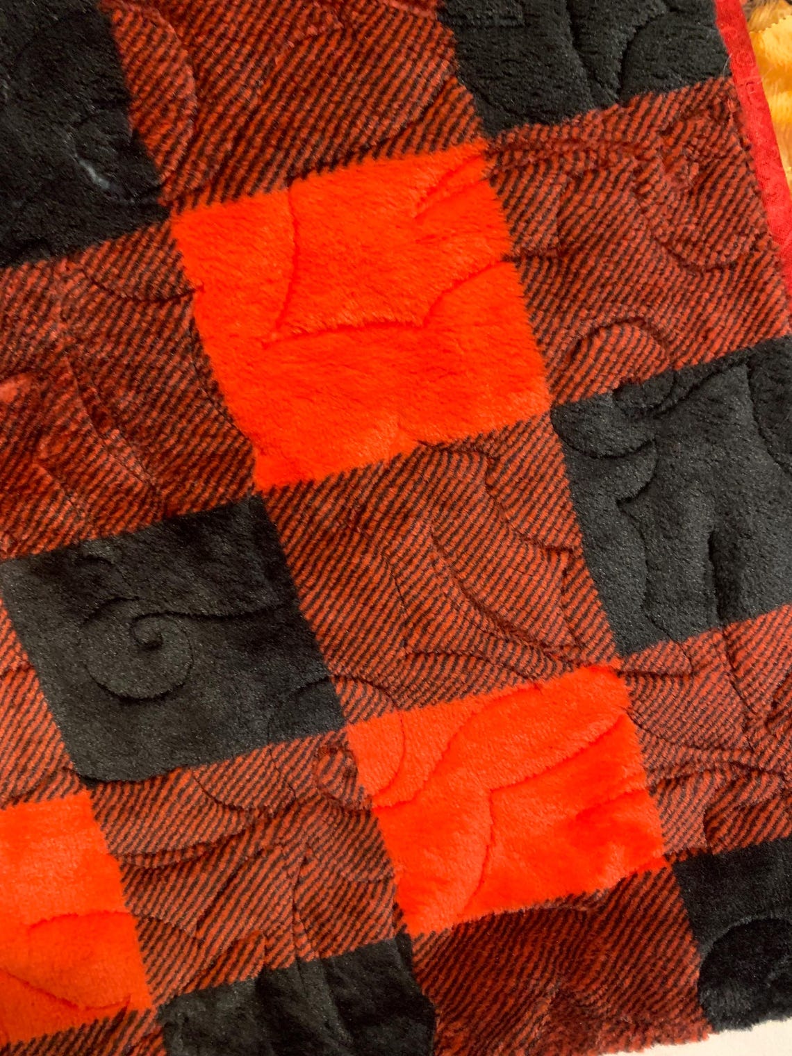 Hand Crafted, Cardinal Breakfast Quilt, Red and Gold, Panel Quilt ...