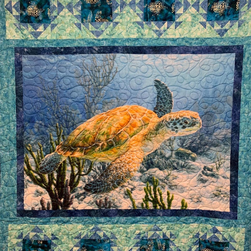 Turtle Quilt - Etsy