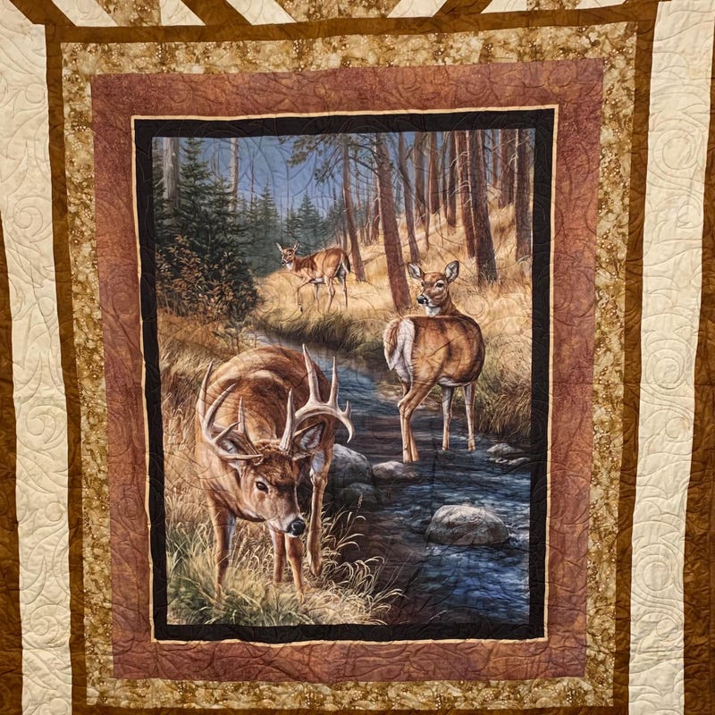 Deer Quilt - Etsy