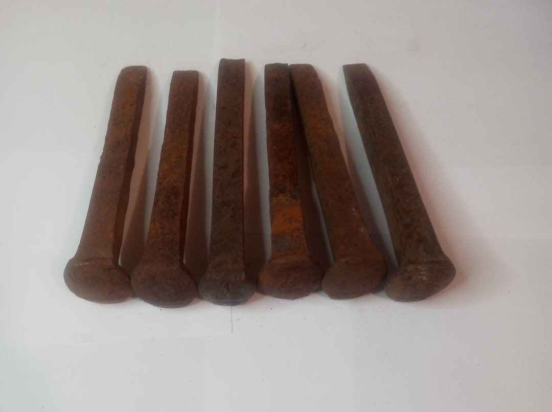 Railroad Spikes 6 Vintage Iron Steel Spikes - Etsy