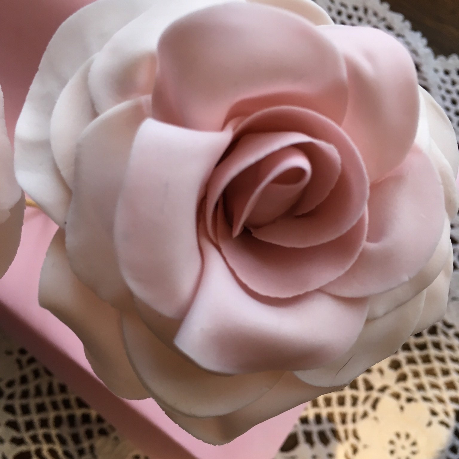 Two Double Gumpaste Roses | Etsy