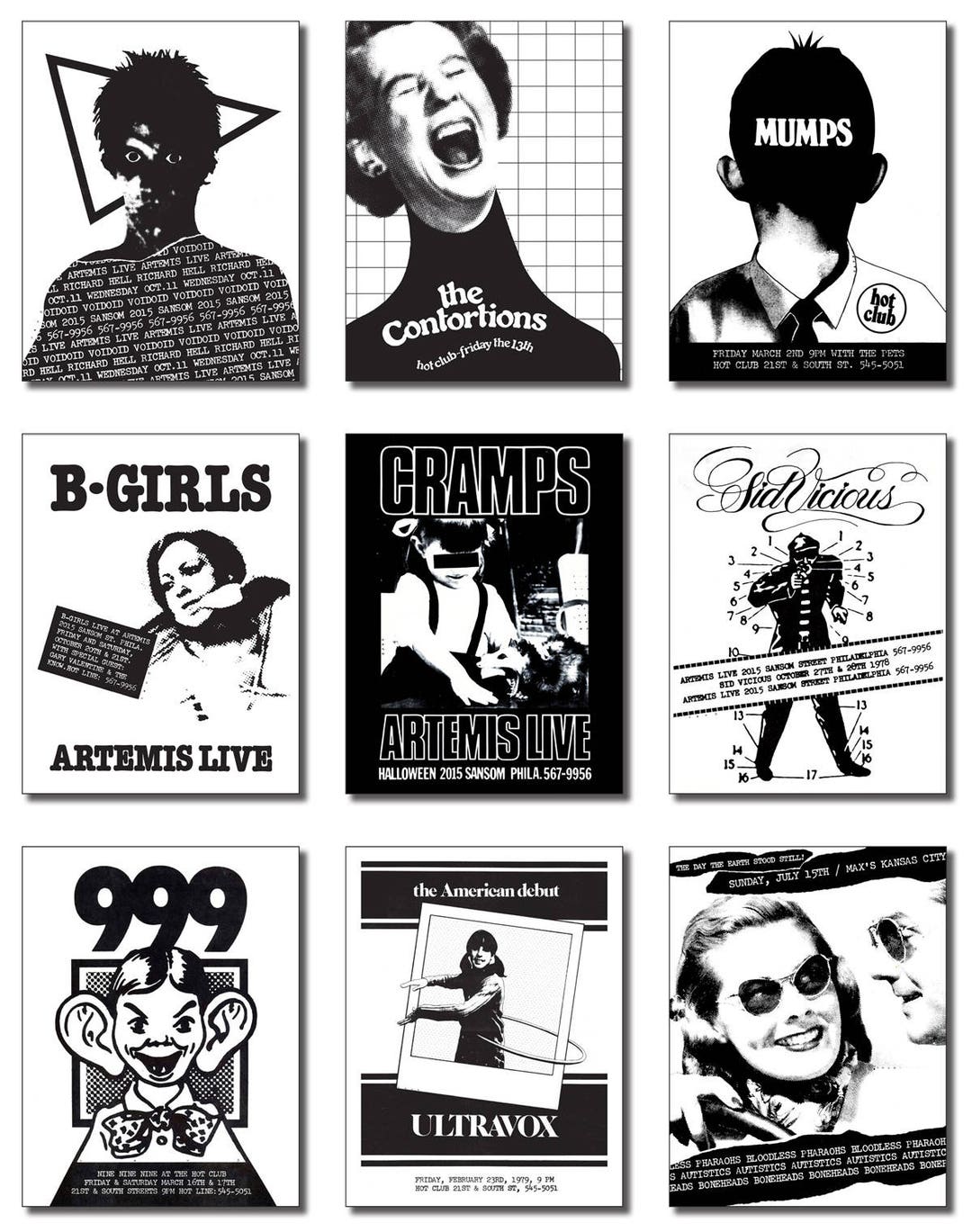 Original Punk Flier Artwork Designed in 1978-79, Reproduced on a ...