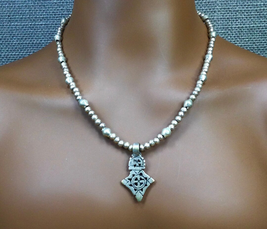 Handmade Ethiopian Coptic Cross Pendant Necklace: Recycled Silver ...