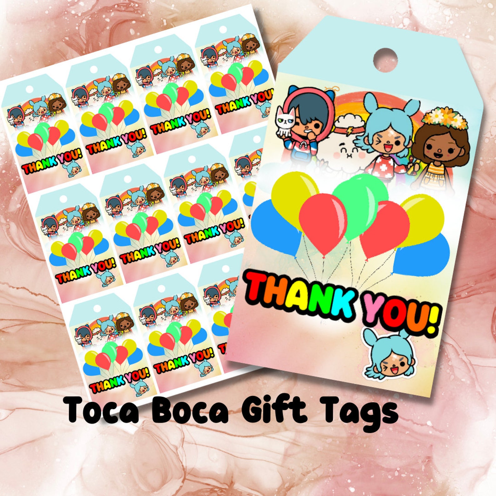 Toca Boca Gift Tags | Gift Tags | Toca World Party | Toca Life Gift ...
