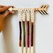 Rainbow Arrow Macrame Wall Hanging Cotton Rope Wool Copper Tape Wood ...