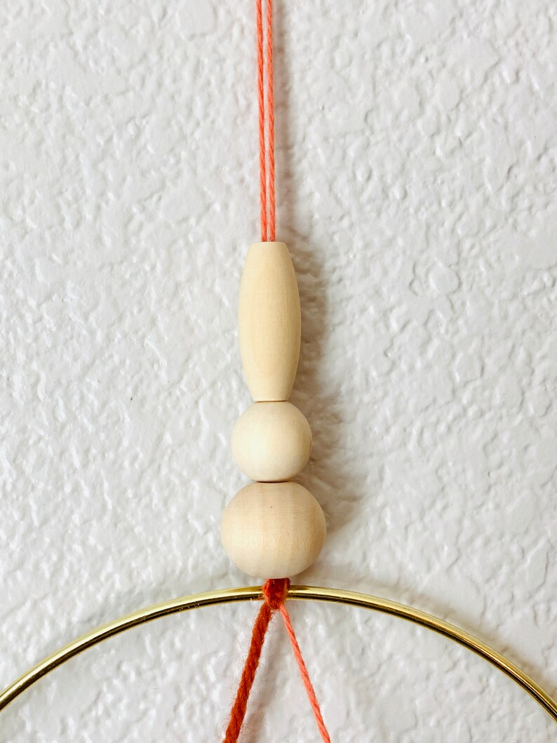 Minimalist Ombre Wall Decor Gold Metal Hoop Burnt Orange | Etsy