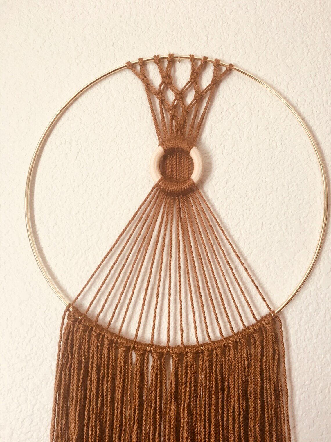 Modern Gold Macrame Dreamcatcher Wall Hanging Red Black | Etsy