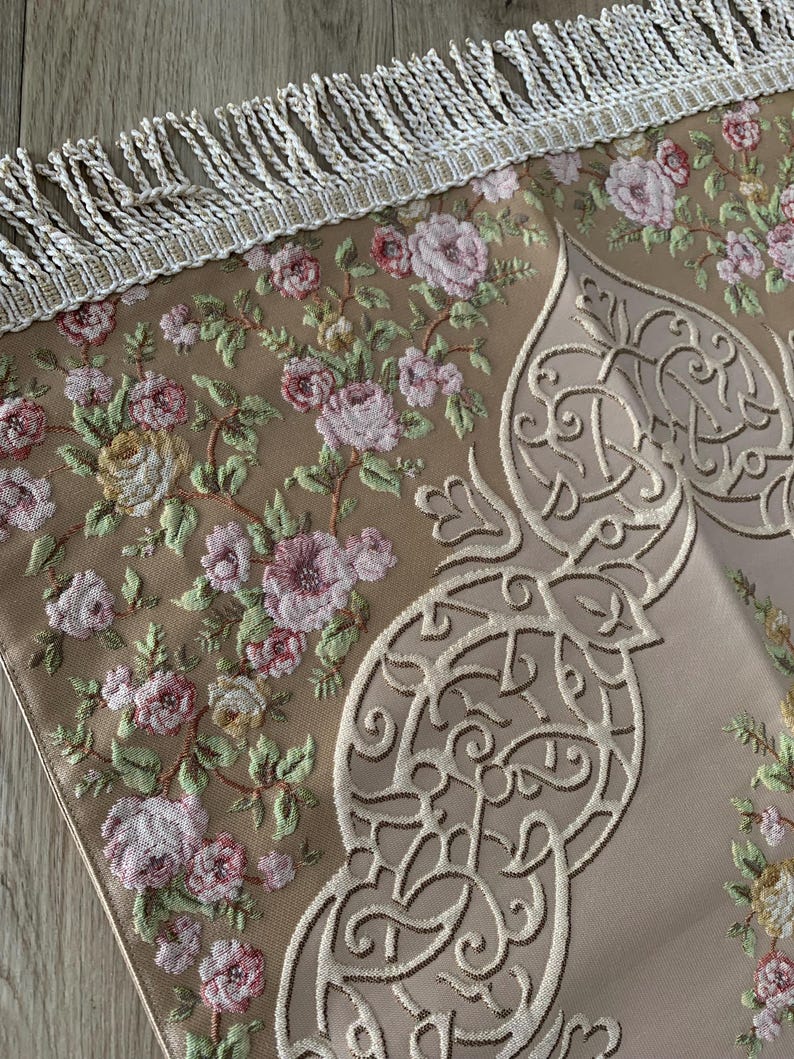 Floral Embossed Jacquard Prayer Rug: Islamic Gift Set - Etsy
