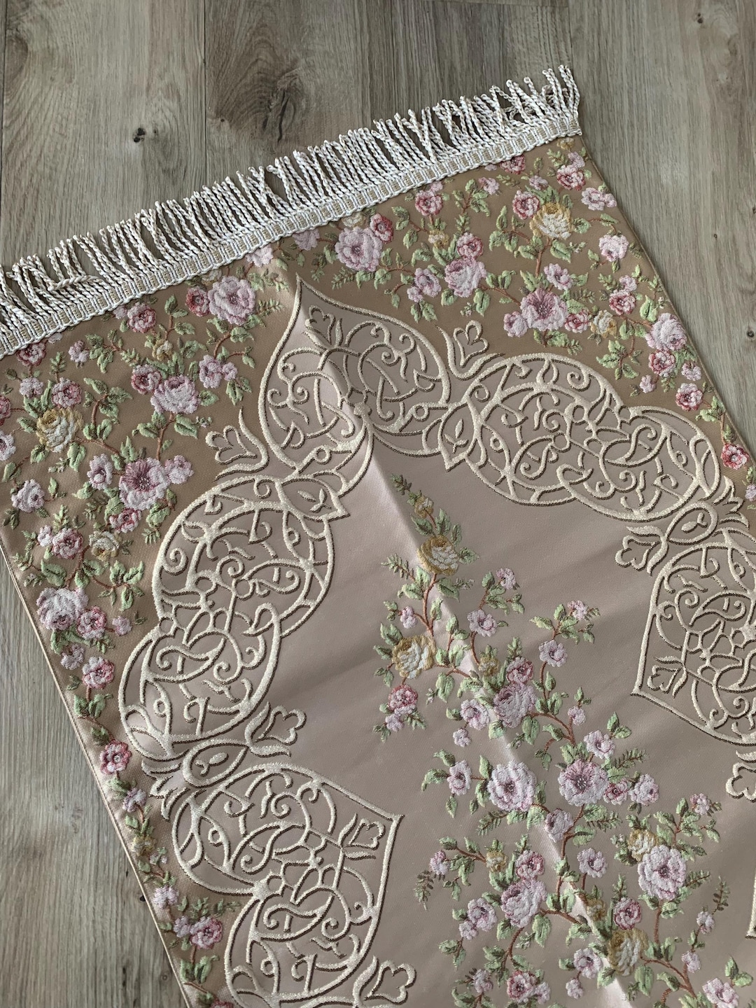 Floral Embossed Jacquard Prayer Rug: Islamic Gift Set - Etsy