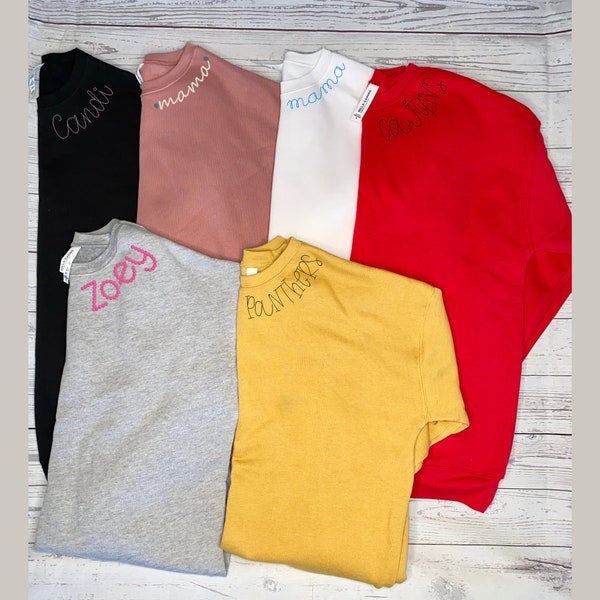 Curved Embroidery Text - Etsy