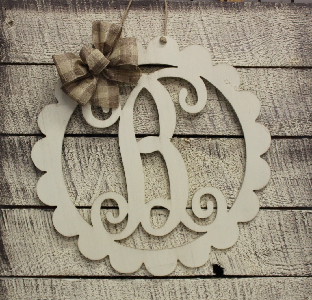 Personalized Gift Monogrammed Gift Year Around Hanger Front Door Decor ...