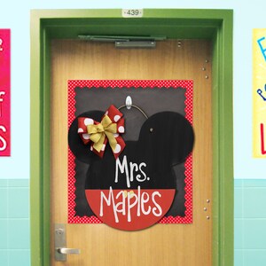 Mickey Mouse Teacher Door Sign Classroom Door Sign Teacher Appreciation ...