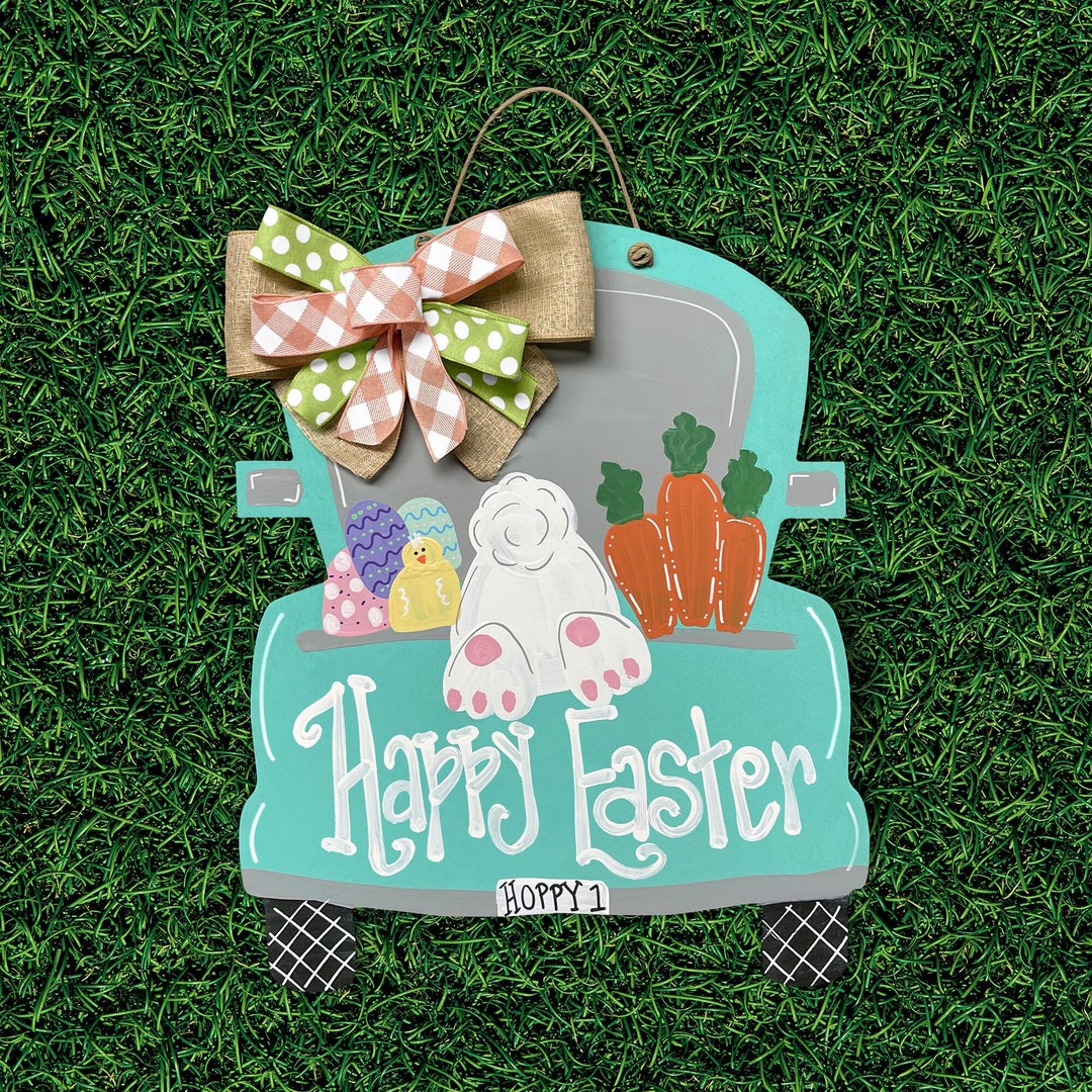 Easter Truck Door Hanger Easter Egg Door Hanger Bunny Door Hanger ...