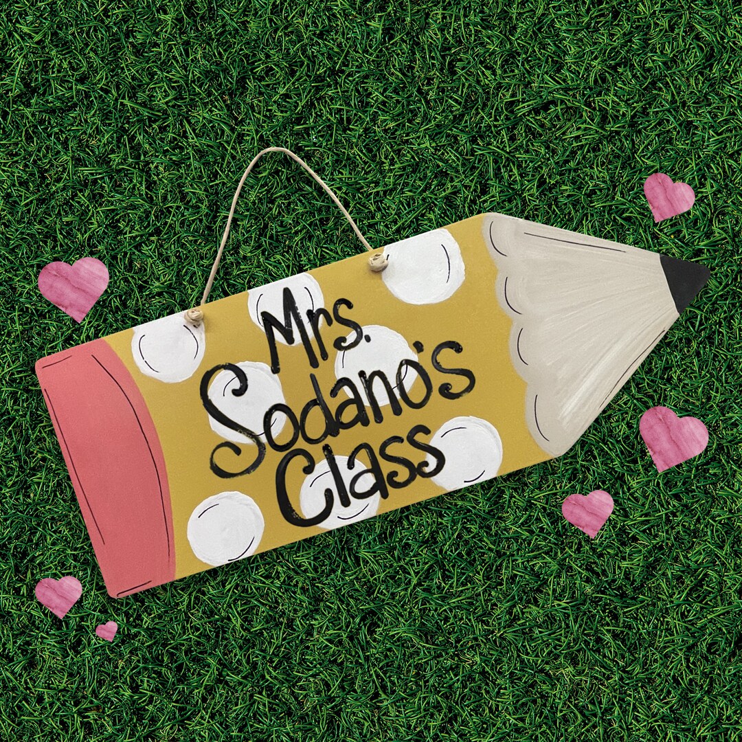 Pencil Teacher Door Sign | Classroom Door Sign | Teacher Appreciation ...