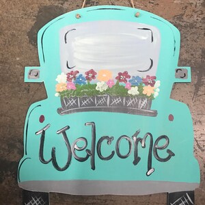Spring Front Door Decor Welcome Sign Flowers Spring Wreath Front Door ...