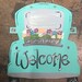 Spring Front Door Decor Welcome Sign Flowers Spring Wreath Front Door ...