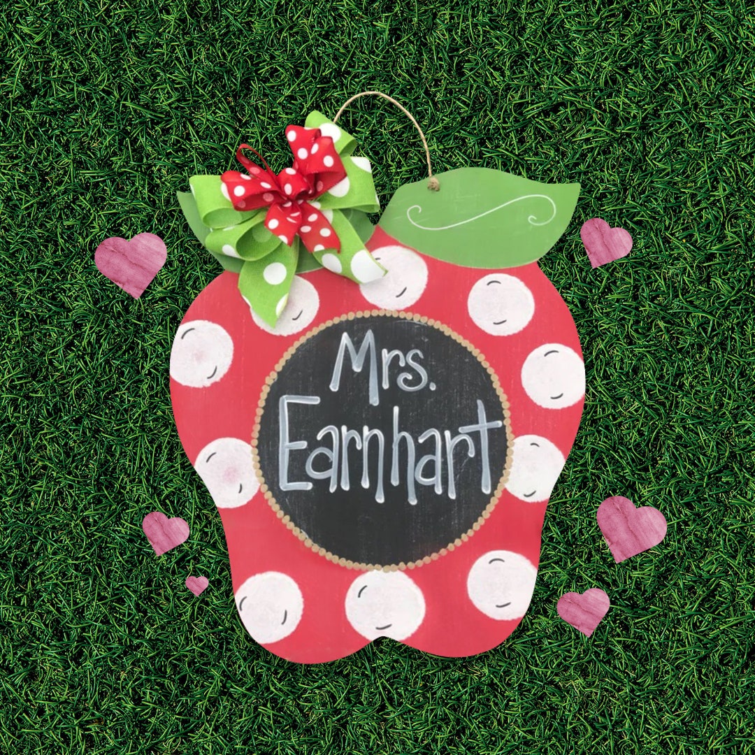 Apple Teacher Door Sign | Classroom Door Sign | Teacher Appreciation ...