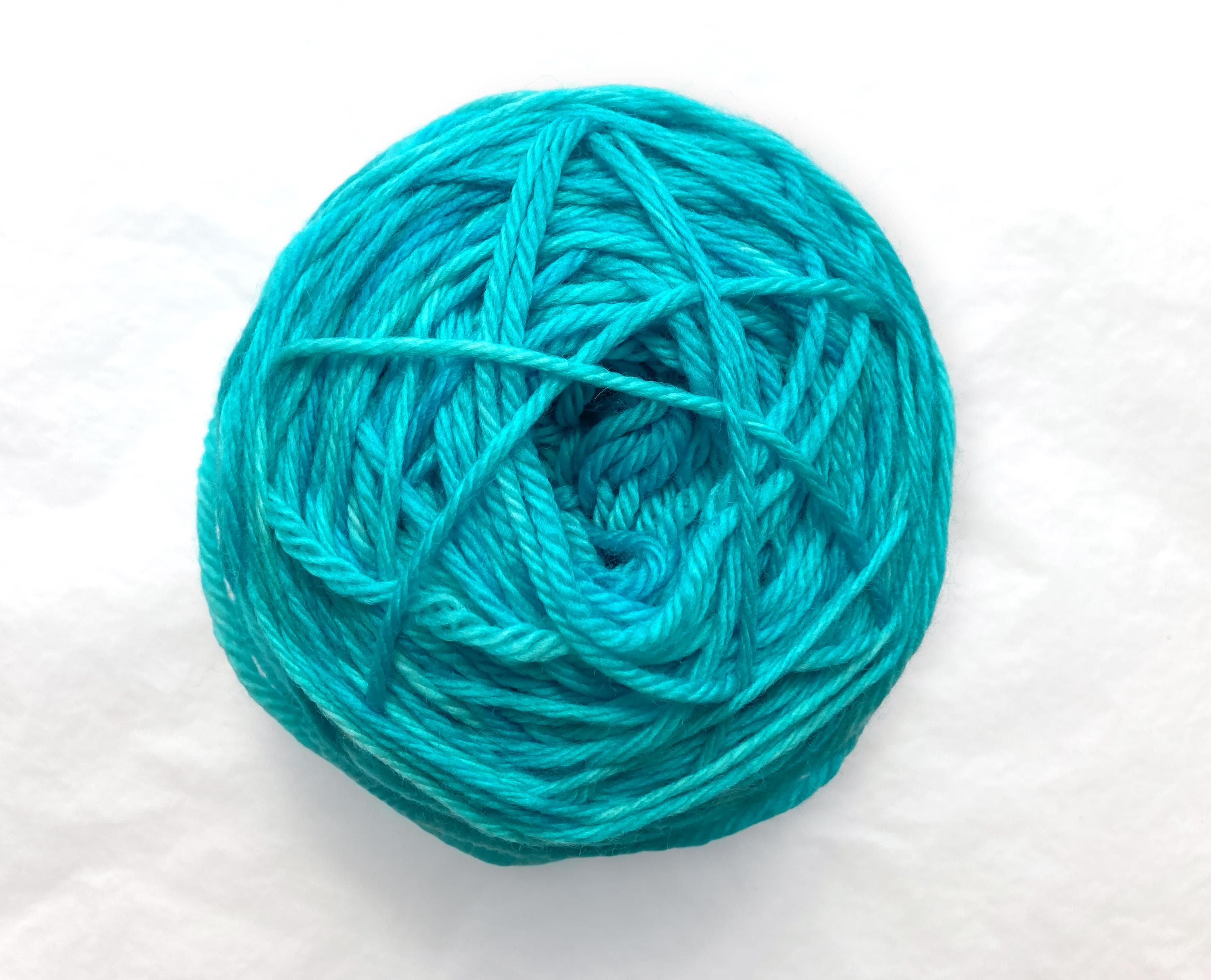 Hand Dyed 'turquoise Cerulean - Light' DK Weight 8 Ply Australian ...