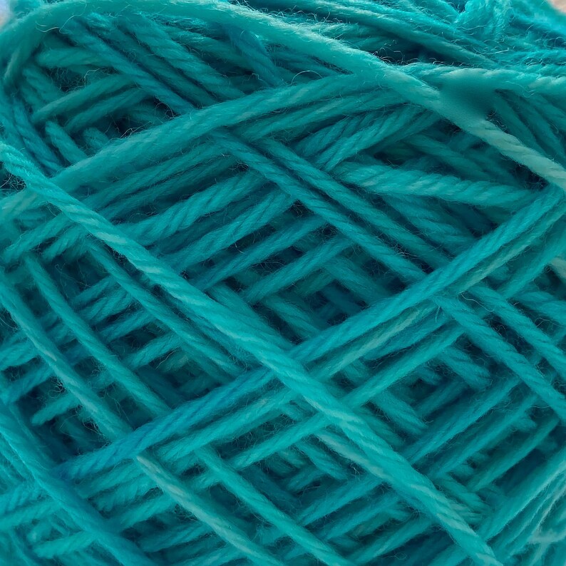 Hand Dyed 'turquoise Cerulean - Light' DK Weight 8 Ply Australian ...