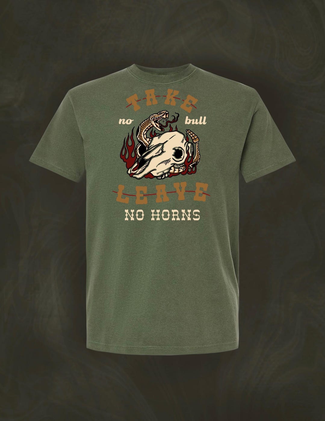 Take No Bull - Leave No Horns - Comfort Colors Tee - Garment-dyed ...