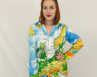 Funky World Map - Etsy