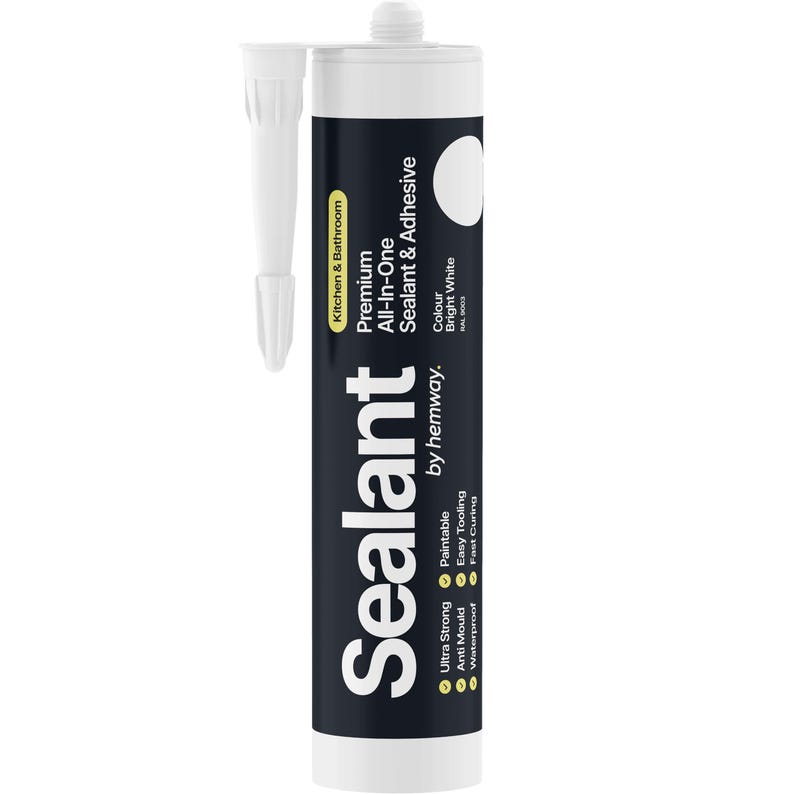 All-in-one Hybrid Polymer Bright White Kitchen and Bathroom Sealant ...