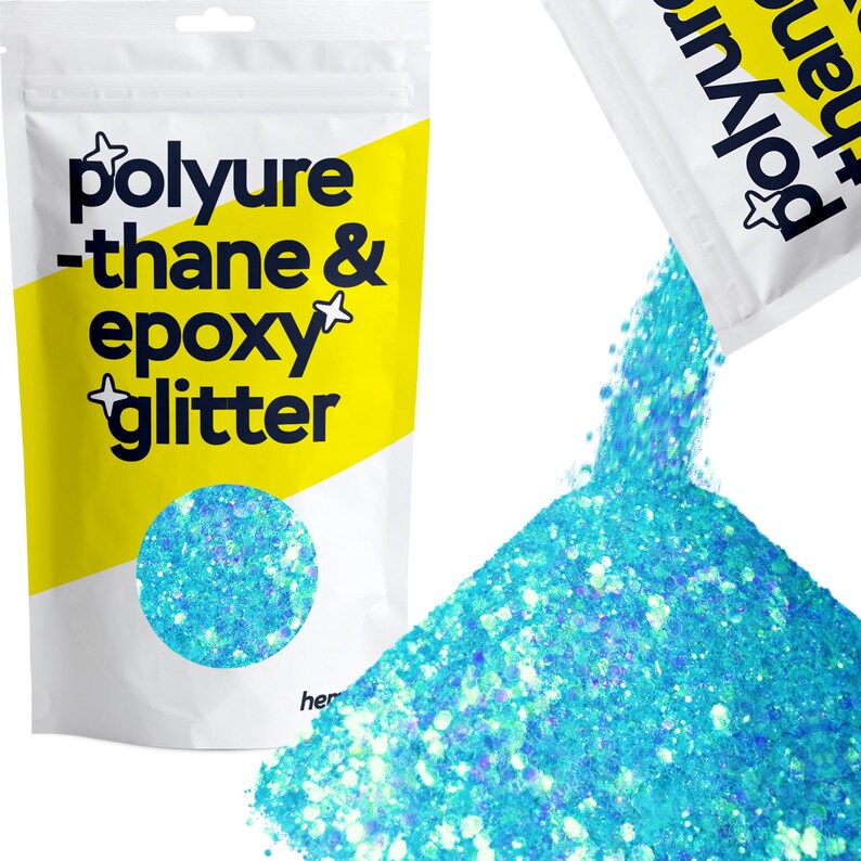 Hemway MERMAID BLUE MIX Polyurethane & Epoxy Glitter for Resin, Crafts ...