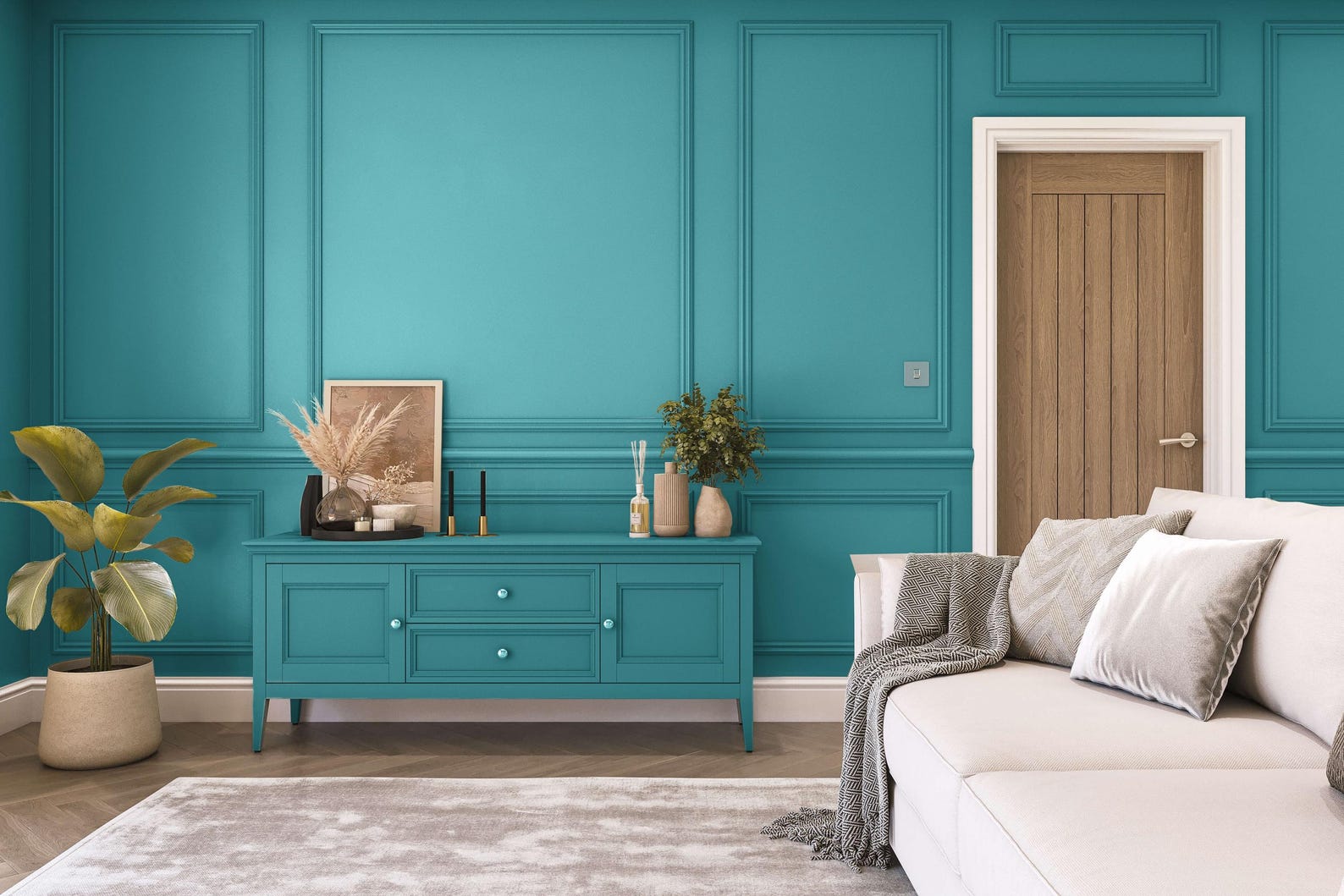 Hemway Peacock Blue Interior Matt Acrylic Paint 2.5L Tin Durable ...